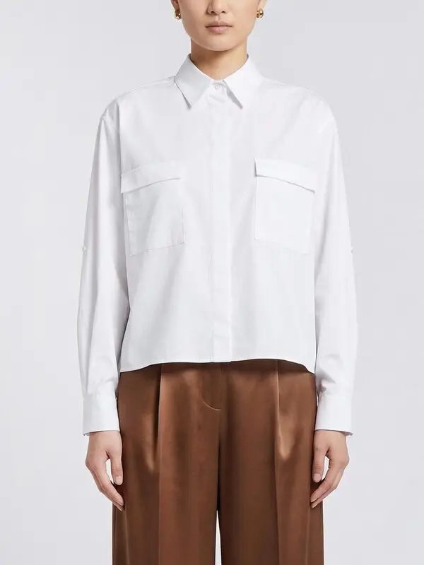 Max Mara Shirt With Classic Collar And Button-up Front - White