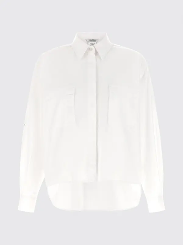 Max Mara Shirt With Classic Collar And Button-up Front - White