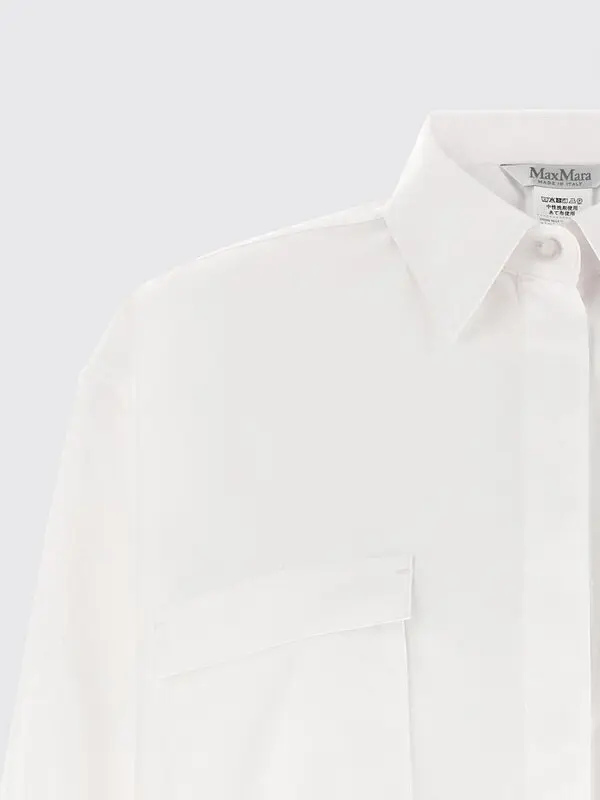 Max Mara Shirt With Classic Collar And Button-up Front - White