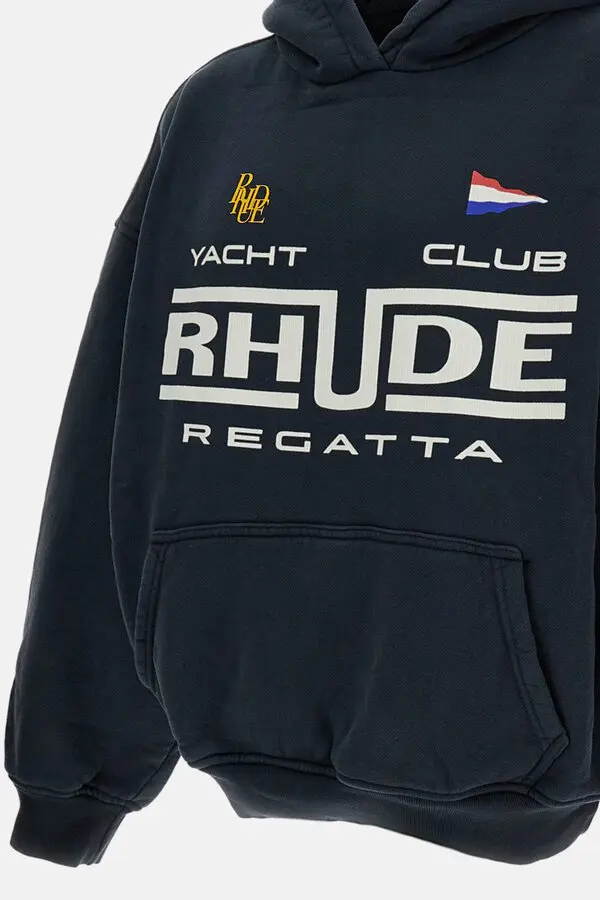 Rhude Cotton Printed Hoodie - Multicolor
