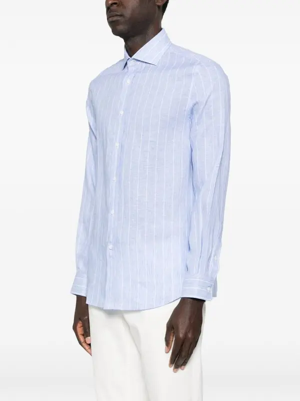 Brunello Cucinelli Striped Linen Shirt