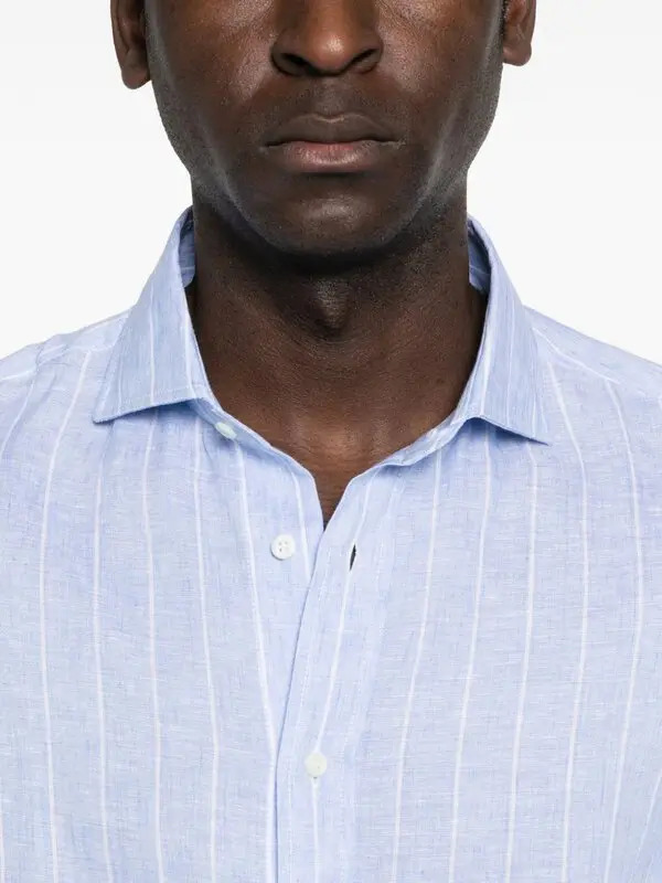 Brunello Cucinelli Striped Linen Shirt