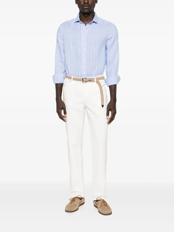 Brunello Cucinelli Striped Linen Shirt - Multicolor