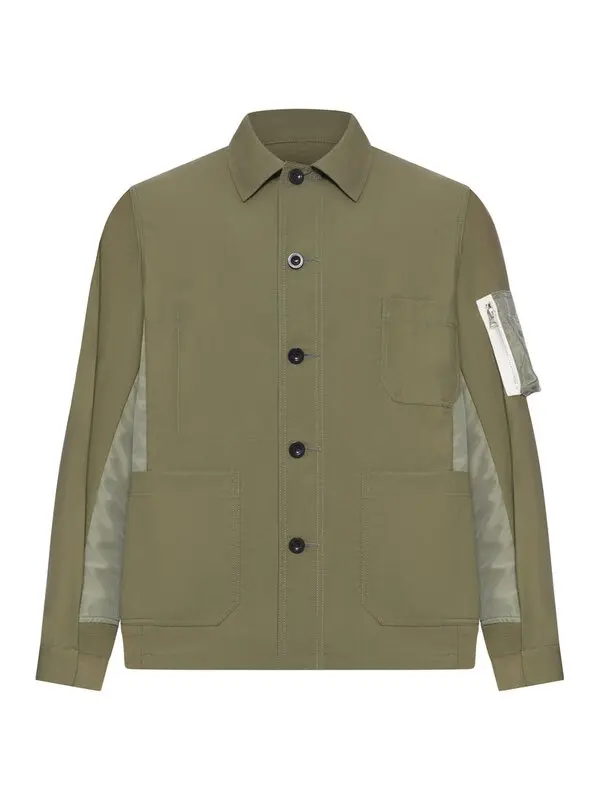 Sacai Cotton Jacket With Nylon Details