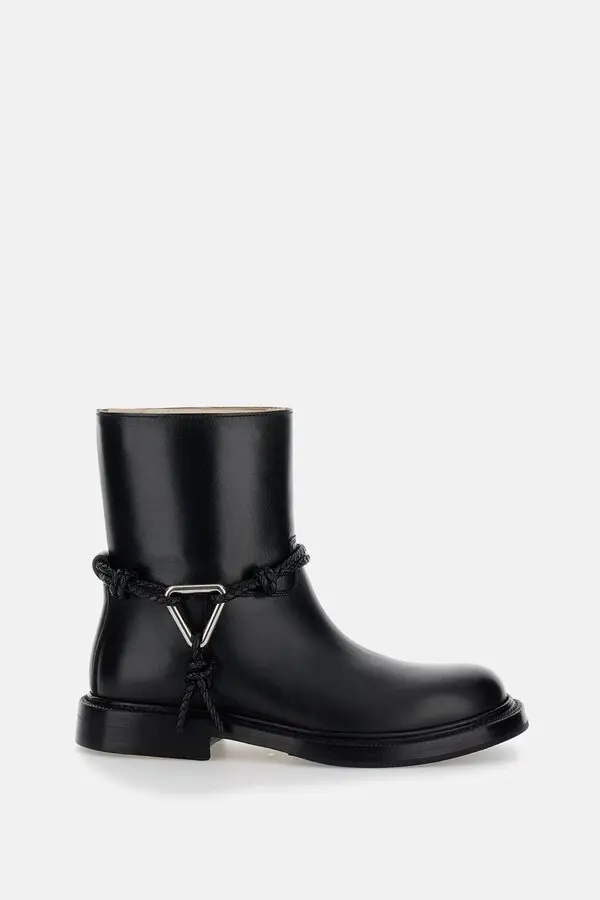 Bottega Veneta Braided Leather Ankle Boots - Multicolor