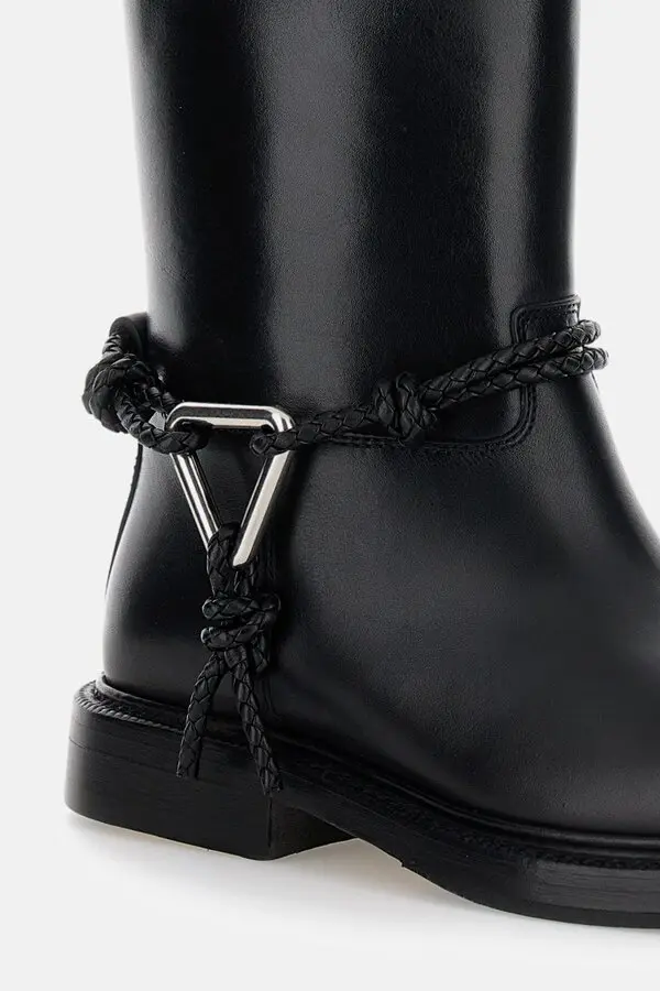 Bottega Veneta Braided Leather Ankle Boots - Multicolor