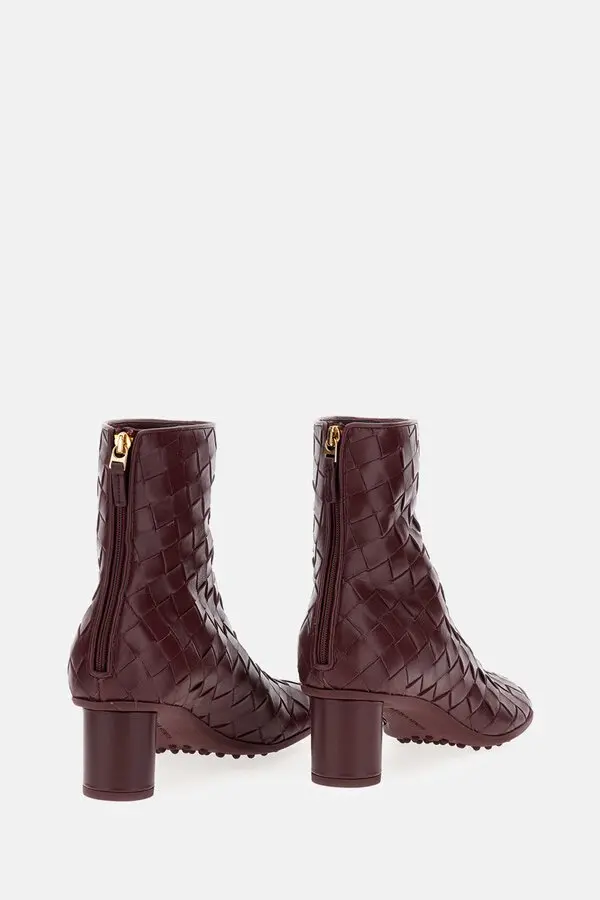 Bottega Veneta Leather Woven Ankle Boots