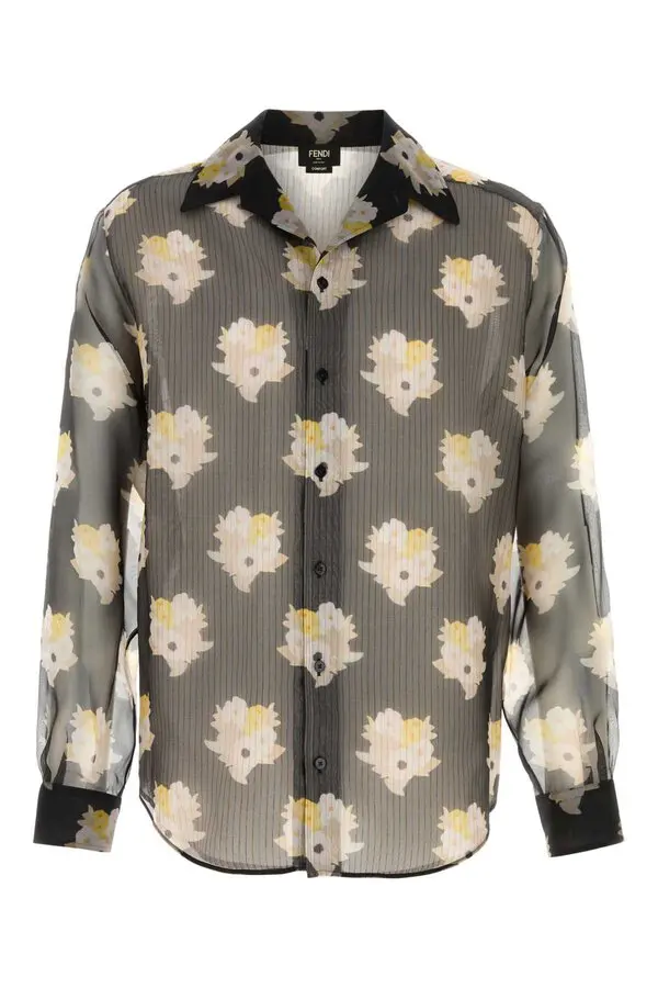 Fendi Printed Organza Shirt - Multicolor