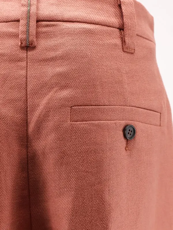 Brunello Cucinelli Linen Shorts With Monili Detail - Multicolor