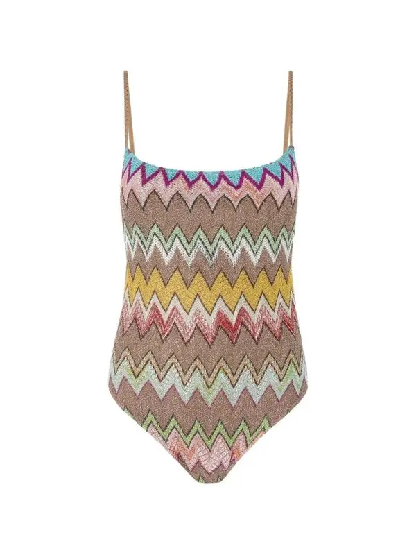 Missoni Zigzag Pattern One-piece Swimsuit - Multicolor