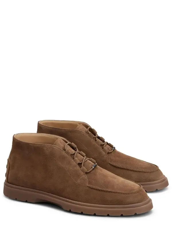 TOD'S Polacchino In Pelle Scamosciata - Brown