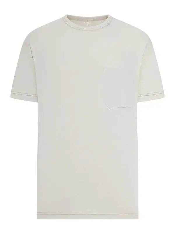 LEMAIRE Short-sleeved Boxy T-shirt In Heavy Jersey - Cream