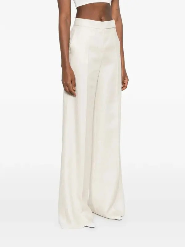 Max Mara Linen Wide Leg Trousers - Multicolor
