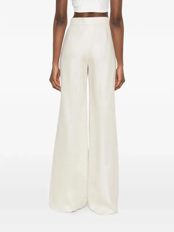 Max Mara Linen Wide Leg Trousers - Multicolor