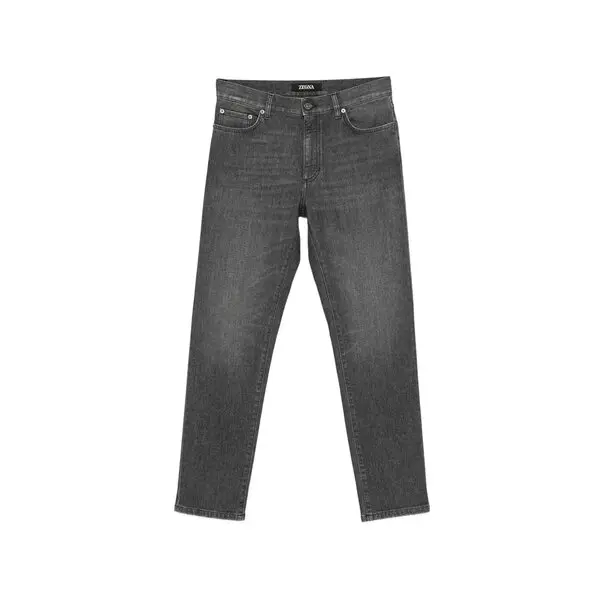 Zegna Grey Denim Slim-fit Jeans
