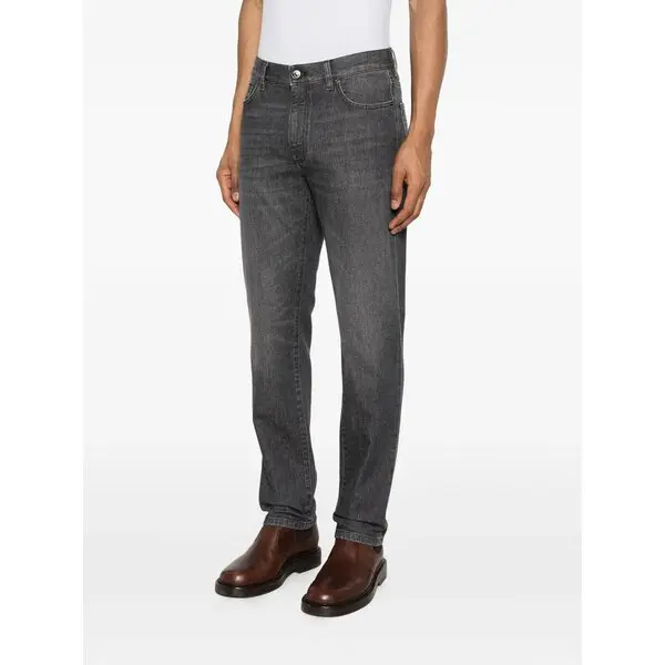 Zegna Grey Denim Slim-fit Jeans