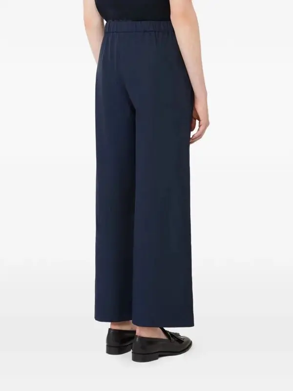 Max Mara Cotton Wide Leg Pants - Multicolor