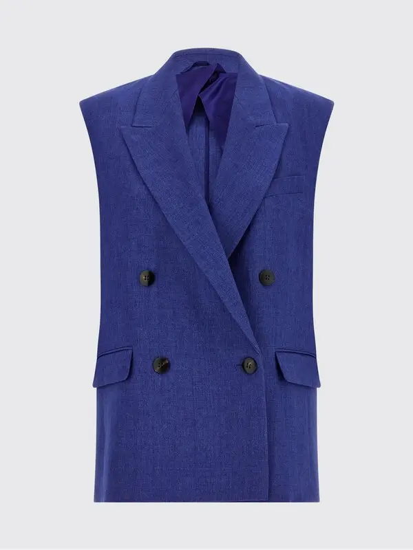 Max Mara Double-breasted Waistcoat - Blue