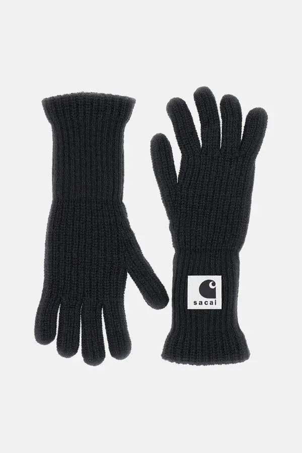 Sacai X Carhartt Wip Wool-blend Knit Gloves - Multicolor