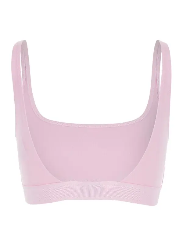 TOM FORD Top Bralette With Wide Neckline And Logo Lettering On The Front In Modal Stretch - Pink