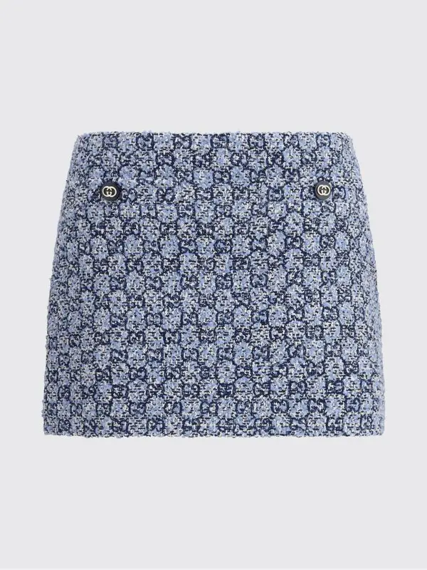 Gucci Tweed Skirt - Blue