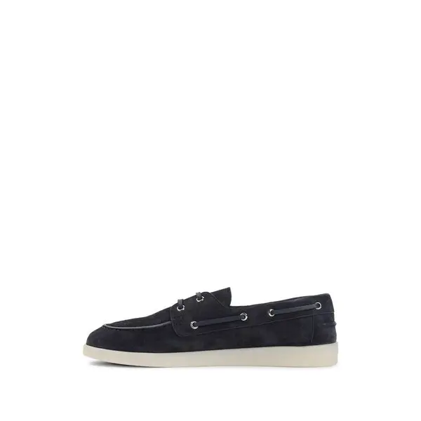Prada Suede Low-top Boat Shoes With Artisan Finishes