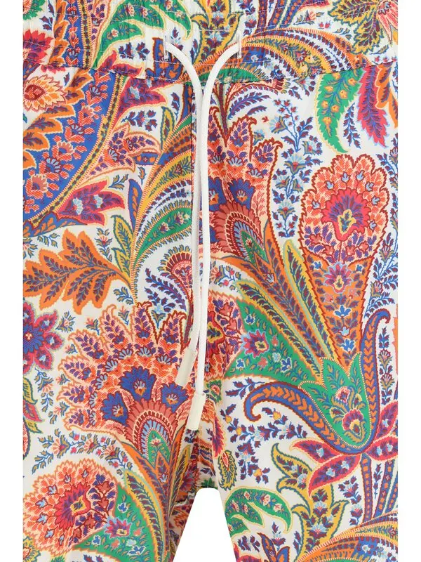 Etro Roma Swim Shorts With Placed Floral Print - Multicolor