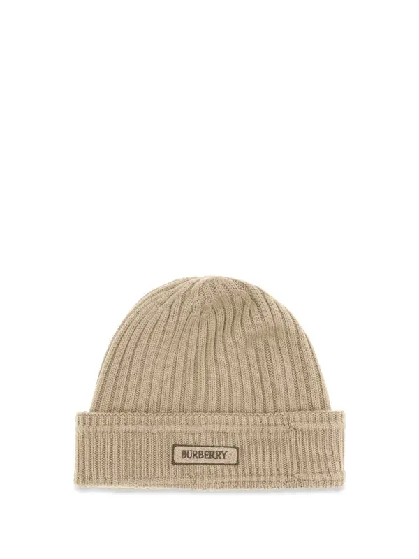 Burberry Wool Beanie - Cream