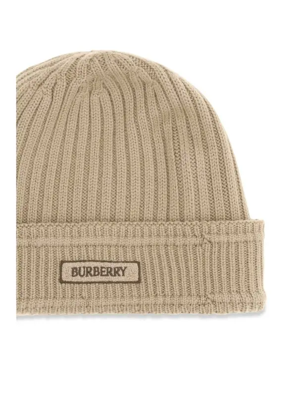 Burberry Wool Beanie - Cream