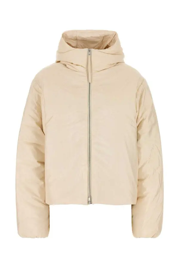 JIL SANDER Cream Nylon Blend Down Jacket - Yellow