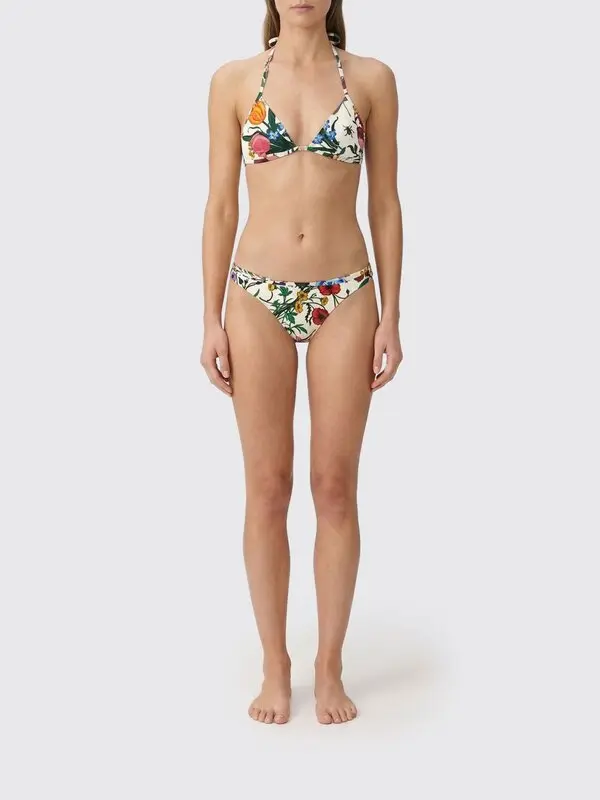 Gucci Floral Print Swimsuit - White