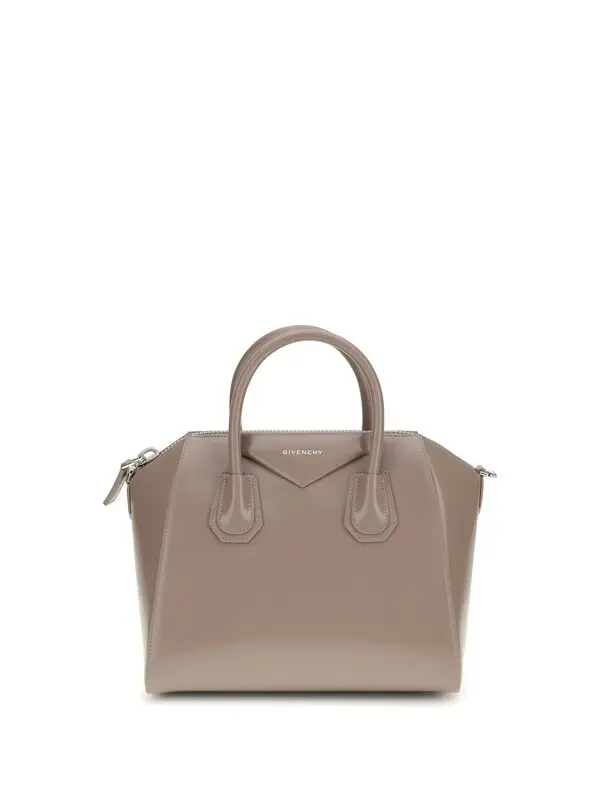 Givenchy Antigona Small Leather Box Handbag - Gray