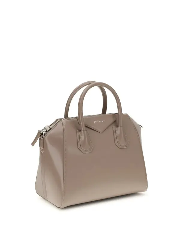 Givenchy Antigona Small Leather Box Handbag - Gray