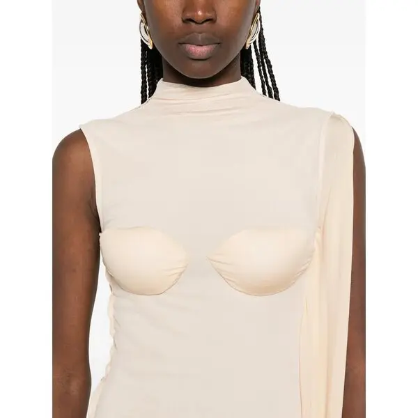 JEAN PAUL GAULTIER High Neck Sleeveless Paneled Dress