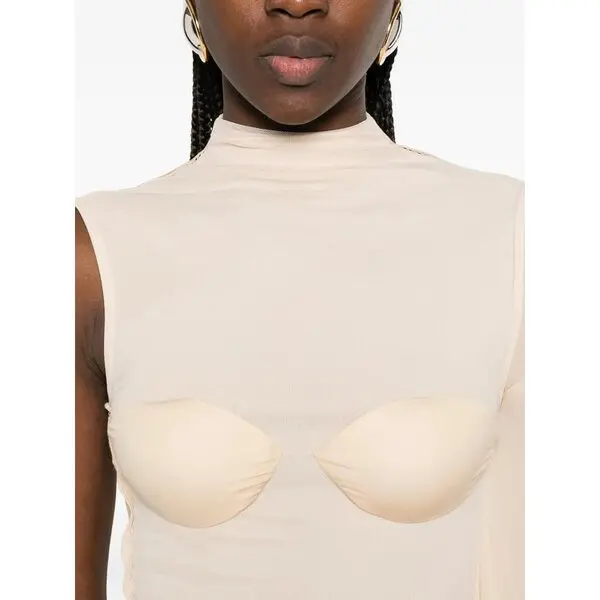 JEAN PAUL GAULTIER High Neck Sleeveless Paneled Dress