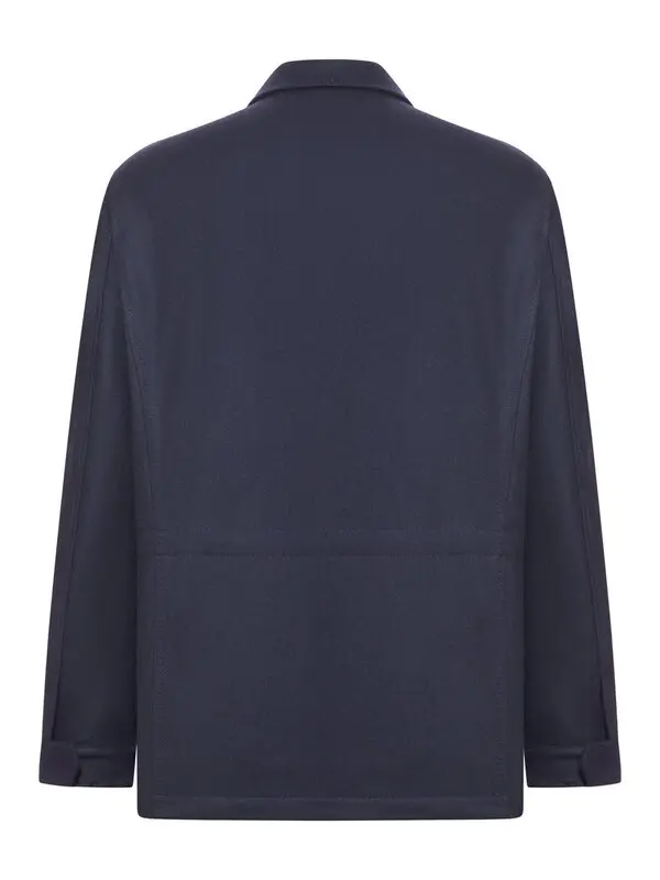 Kiton Multi-pocket Cashmere Field Jacket - Blue