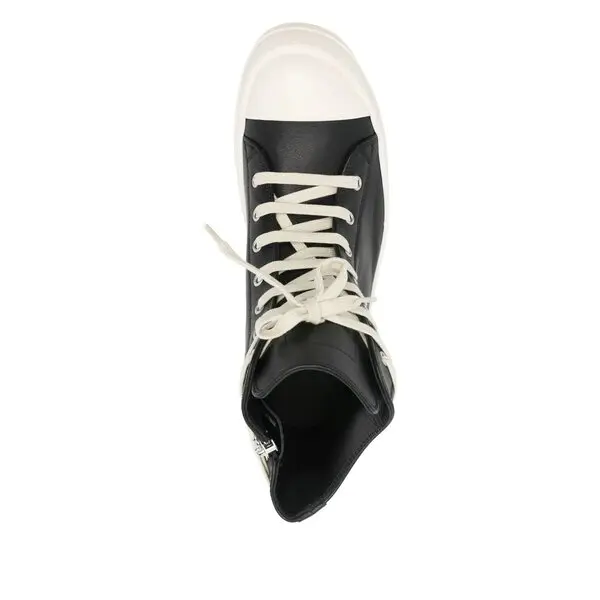 Rick Owens Leather Lace-up Trainers - Black