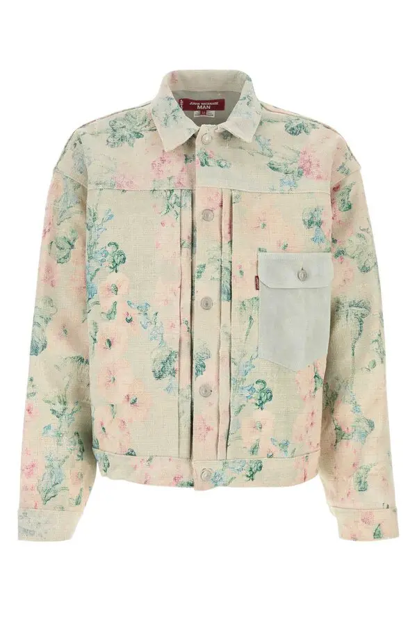 Junya Watanabe Embroidered Floral Canvas Jacket - Multicolor
