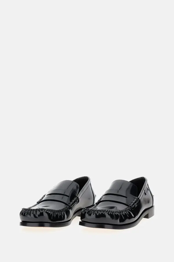 Bottega Veneta Truman Loafers In Polished Calfskin Leather - Multicolor