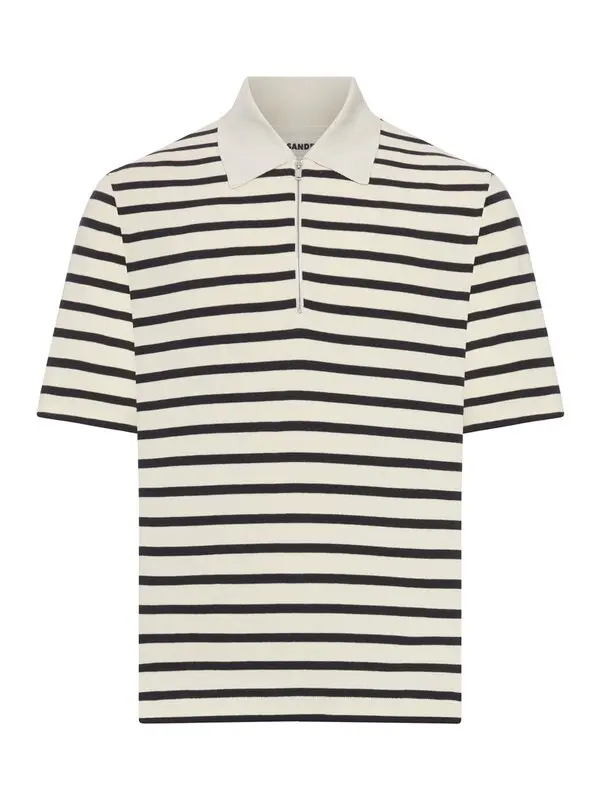 JIL SANDER Short-sleeved Polo Shirt Made Of Cotton Jersey - Multicolor