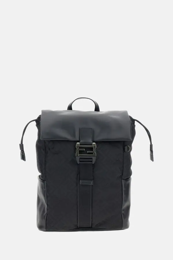 Fendi Flux Backpack In Padded Ff Nylon - Multicolor