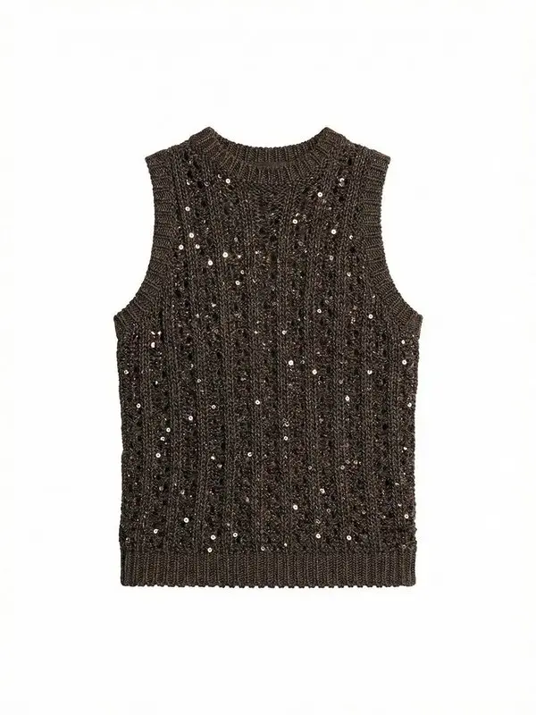 Peserico Sequined Knit Top