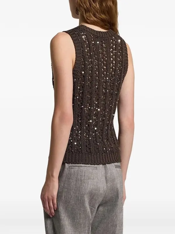 Peserico Sequined Knit Top