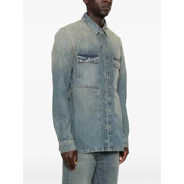 Rick Owens Washed Indigo Denim Jacket