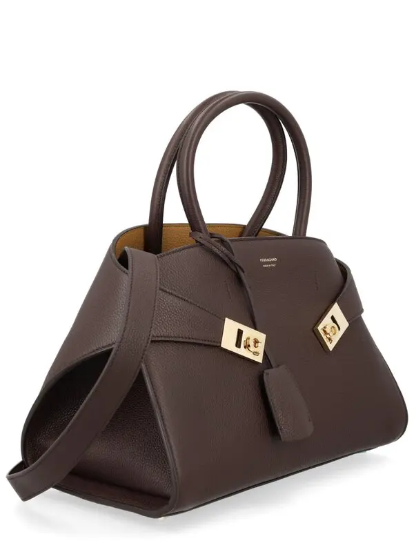 FERRAGAMO Medium Top Handle Bag - Brown