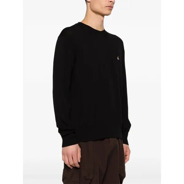 VIVIENNE WESTWOOD Cotton Orb Embroidered Crew Neck Jumper