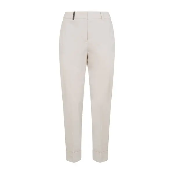 Peserico Stretch Cotton Straight Leg Trousers - Multicolor