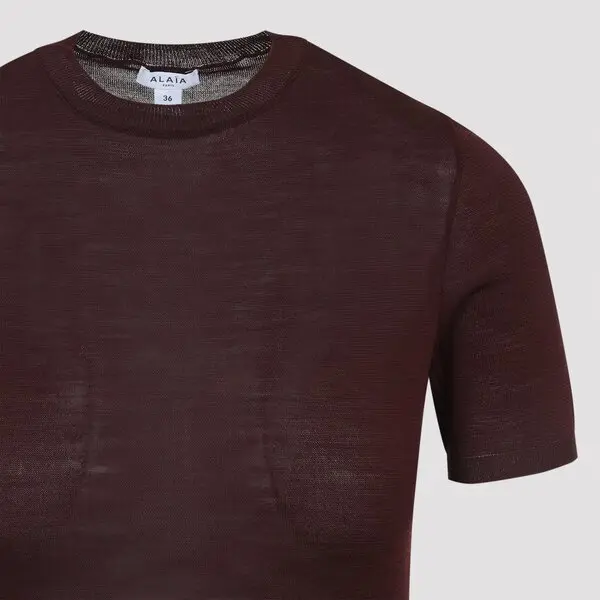 Alaïa Wool And Silk Blend Bodysuit
