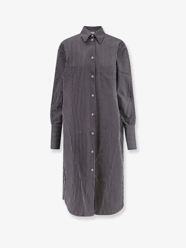 TOTEME Striped Kimono-sleeve Shirtdress - Multicolor