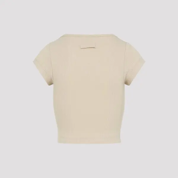 JEAN PAUL GAULTIER Ribbed Cropped T-shirt - Multicolor